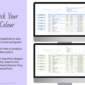 Digital Assessment Tracker Google Sheets Lavender Assignment - Etsy Australia