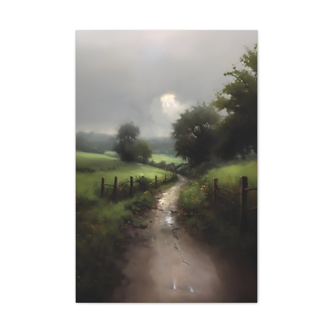 Rustic Pathway in Nature: Hand-painted Canvas Art of Dirt Path - Etsy