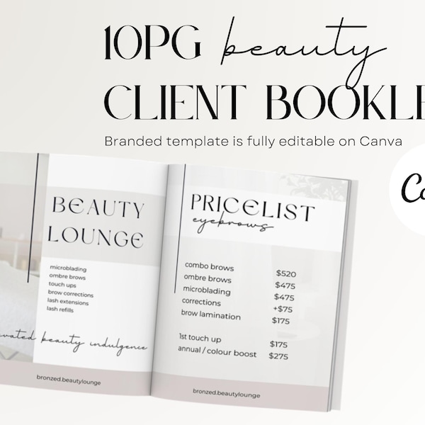 Hair Booklet Template - Etsy