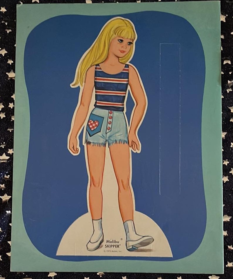 Vintage 1973 Malibu Skipper Paper Doll Clothes and Accessories Mattel ...