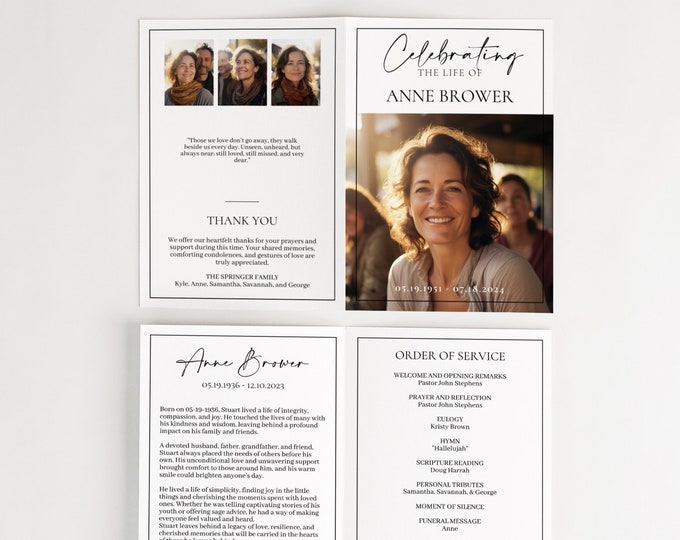 Memory Board Template, Funeral Picture Collage Sign Set Templates ...