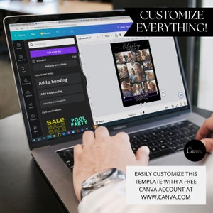 Memory Board Template, Funeral Picture Collage Sign Set Templates ...