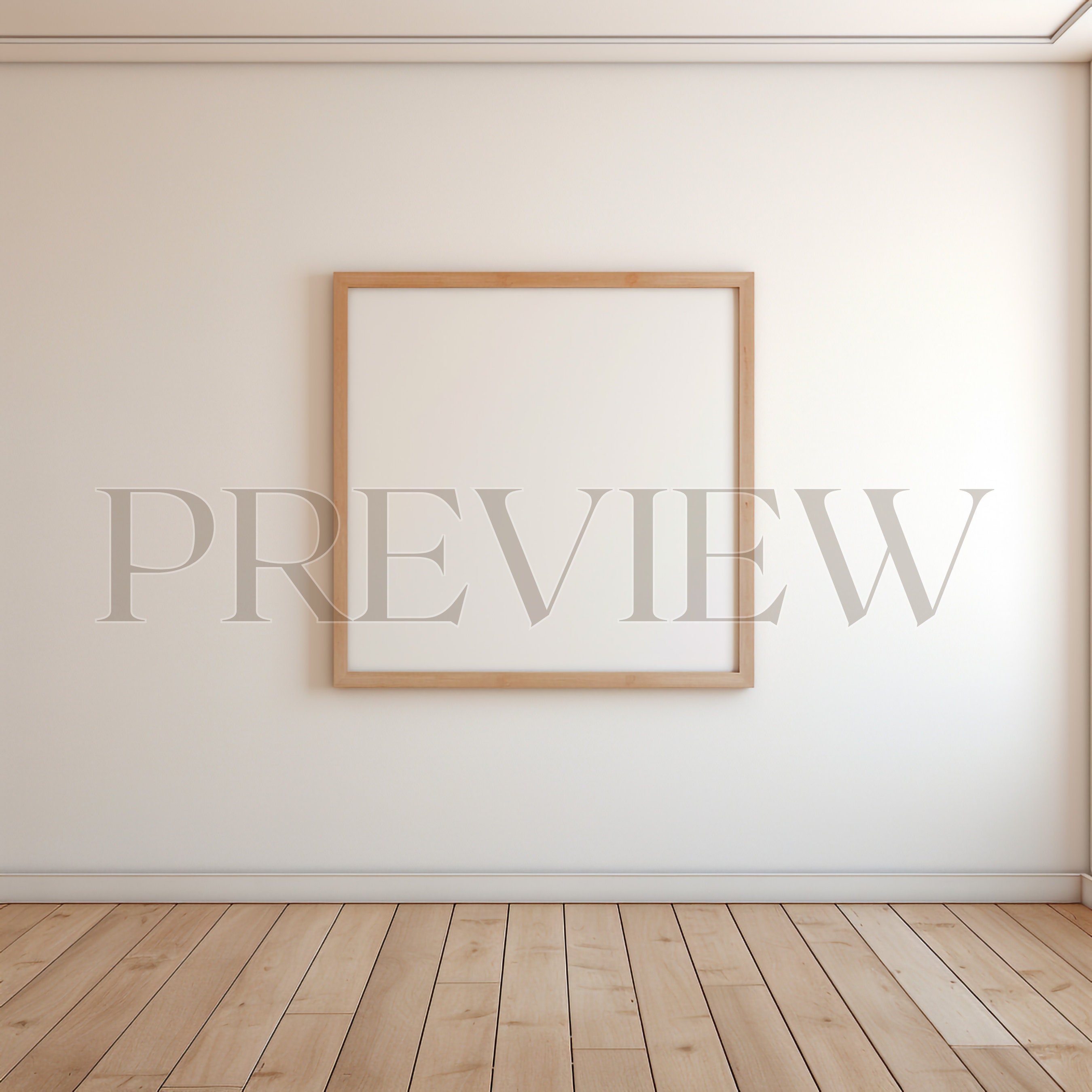 4 Square Frame Mockups | Wood Sign Mockup | Square Wood Frame | Poster ...