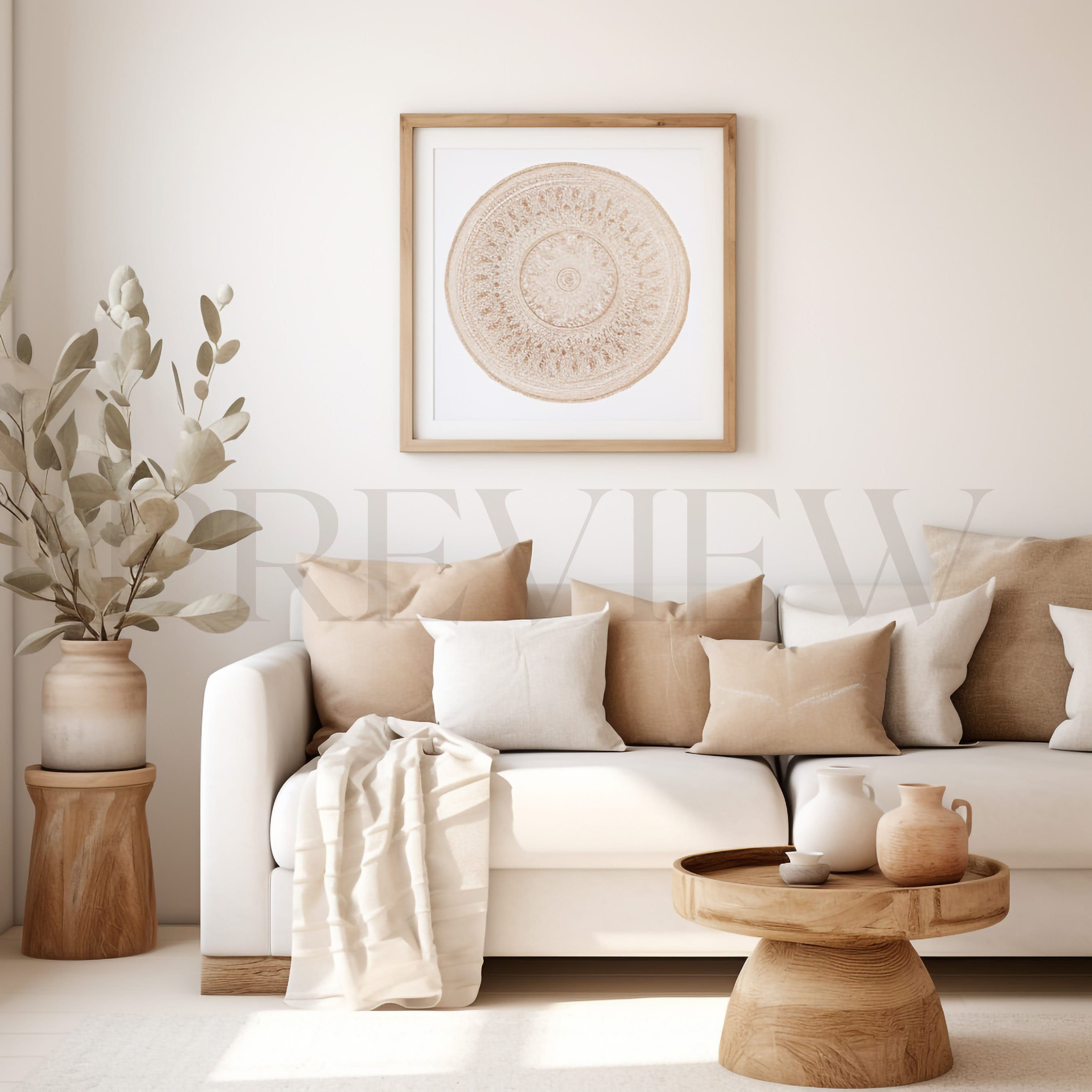 8 Boho Square Frames Bundle Home Interior Decor Blank Wall Art Mockup ...