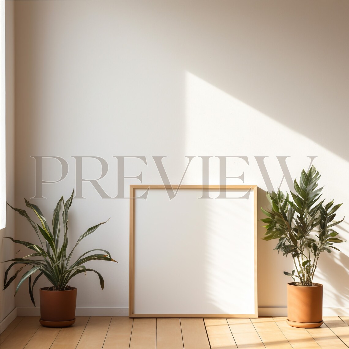 4 Square Frame Mockups | Wood Sign Mockup | Square Wood Frame | Poster ...