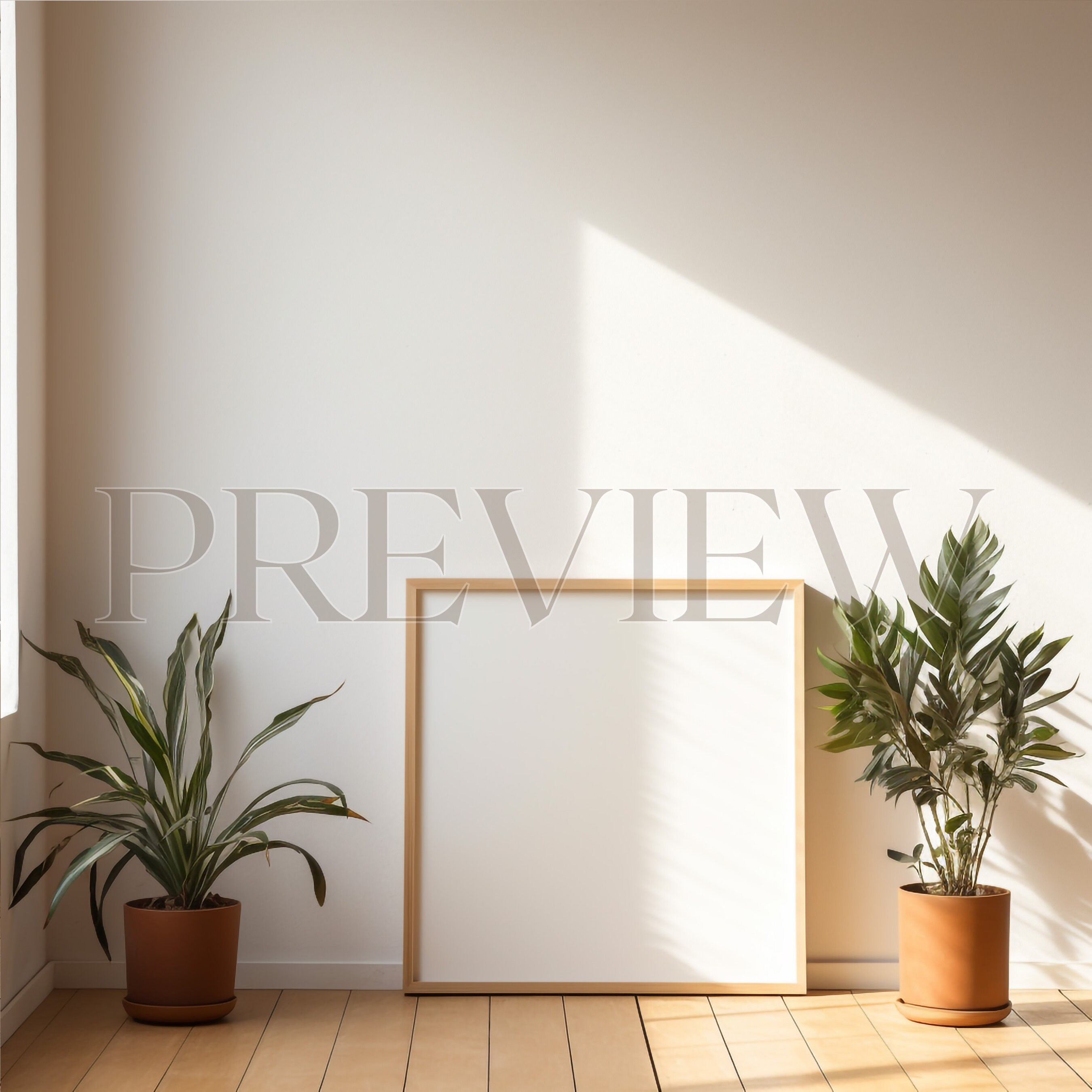 4 Square Frame Mockups | Wood Sign Mockup | Square Wood Frame | Poster ...