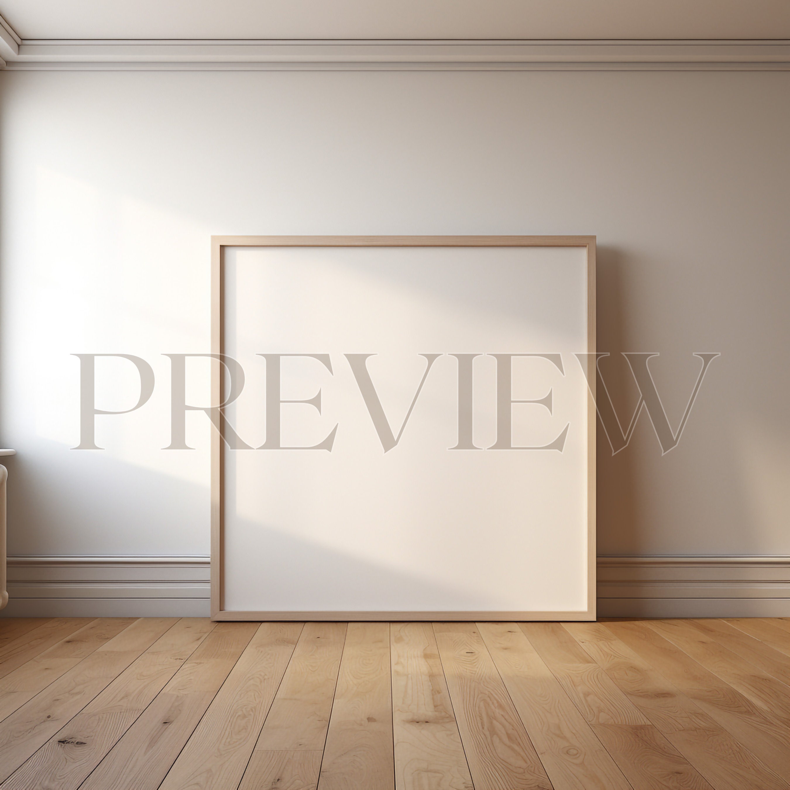 4 Square Frame Mockups | Wood Sign Mockup | Square Wood Frame | Poster ...