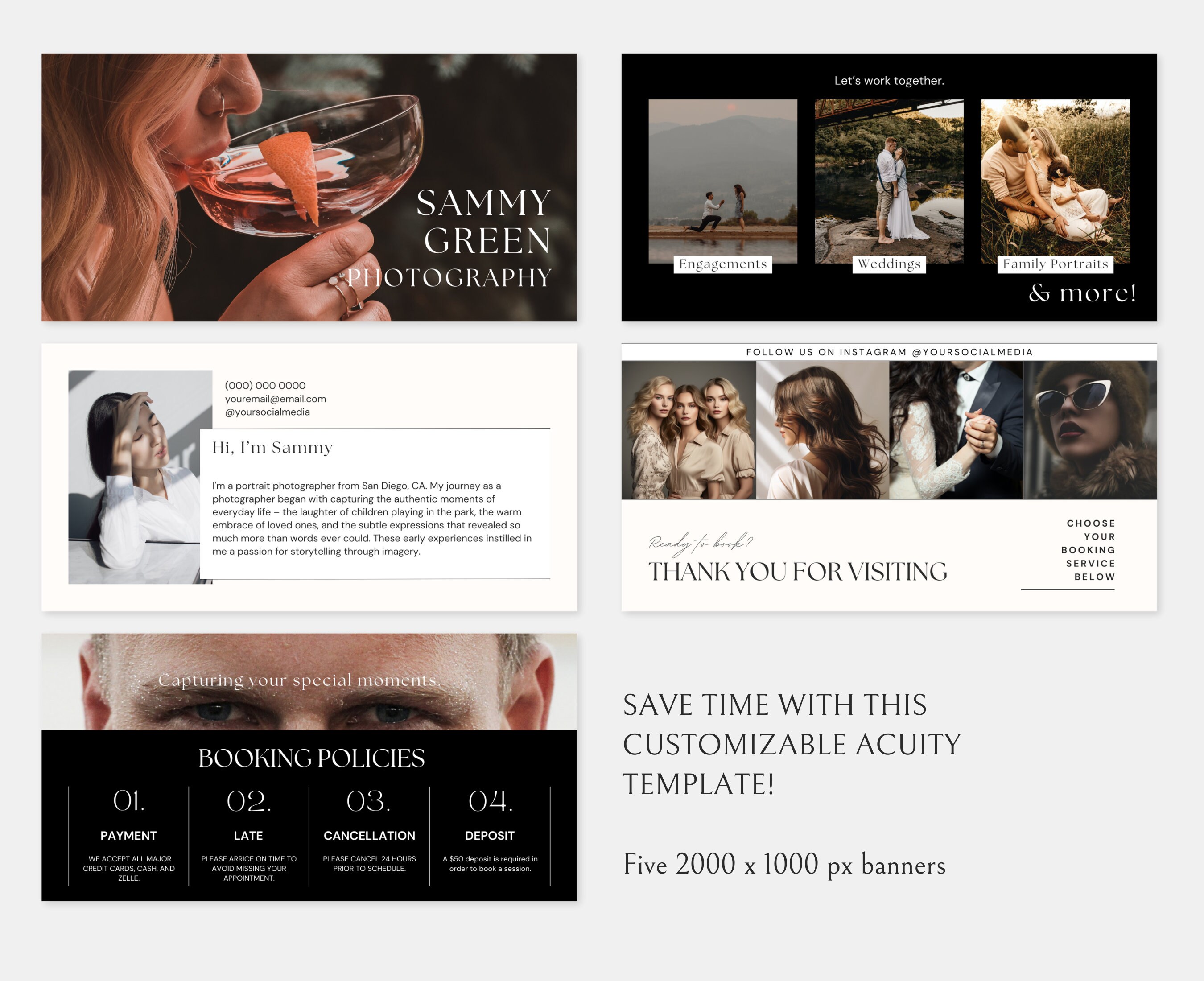 PHOTOGRAPHER Acuity Template | Acuity Scheduling Website Template ...