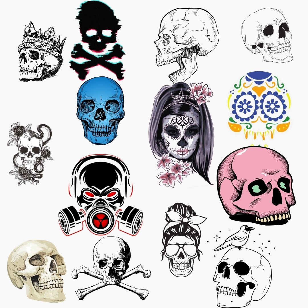 Stickers de calaveras Imágenes de calaveras Diferentes diseño Para ...