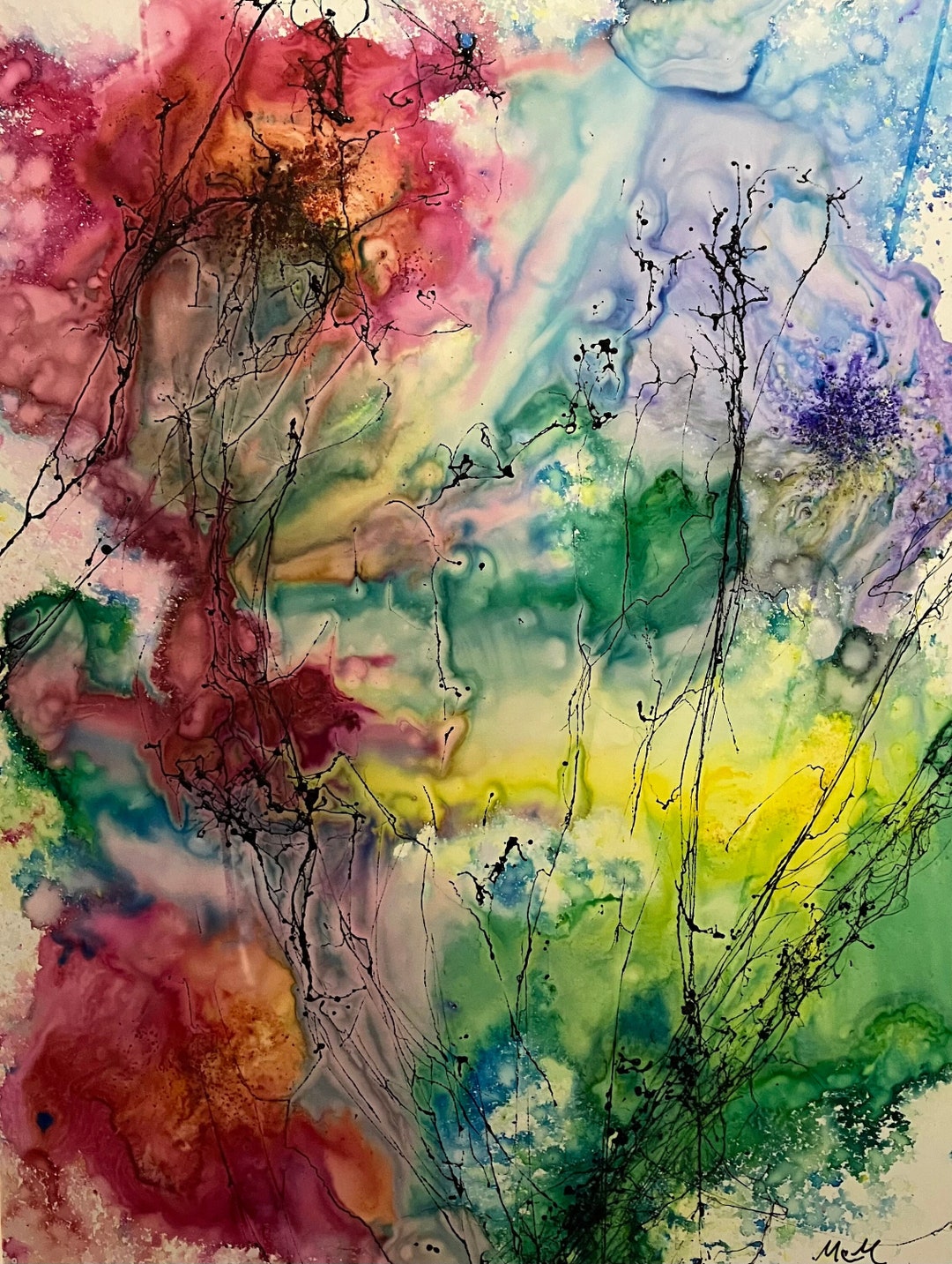 Abstract Ocean Coral Reef Art, Tropical Underwater Watercolor Giclee ...