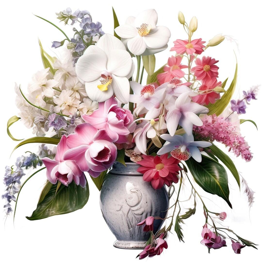 Flowers in Vase Clipart 14 High Quality Images, 3 Bouquet Flowers Bonus ...