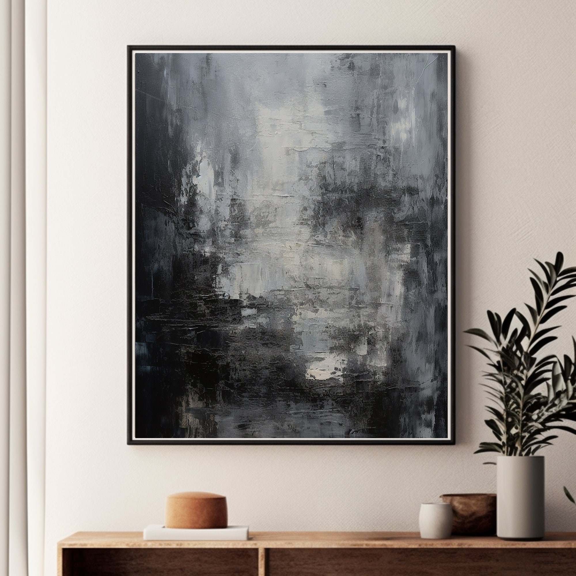 Minimal Ghost and Abstract Painting Halloween Wall Art - Etsy
