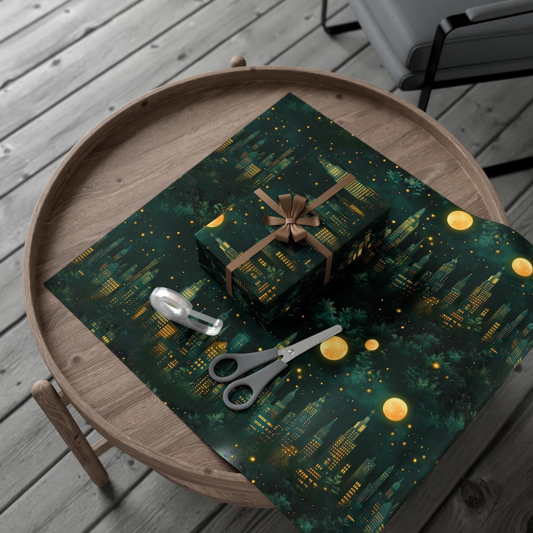 Emerald City Wrapping Paper Wicked-inspired Magical Gift Wrap Eco ...