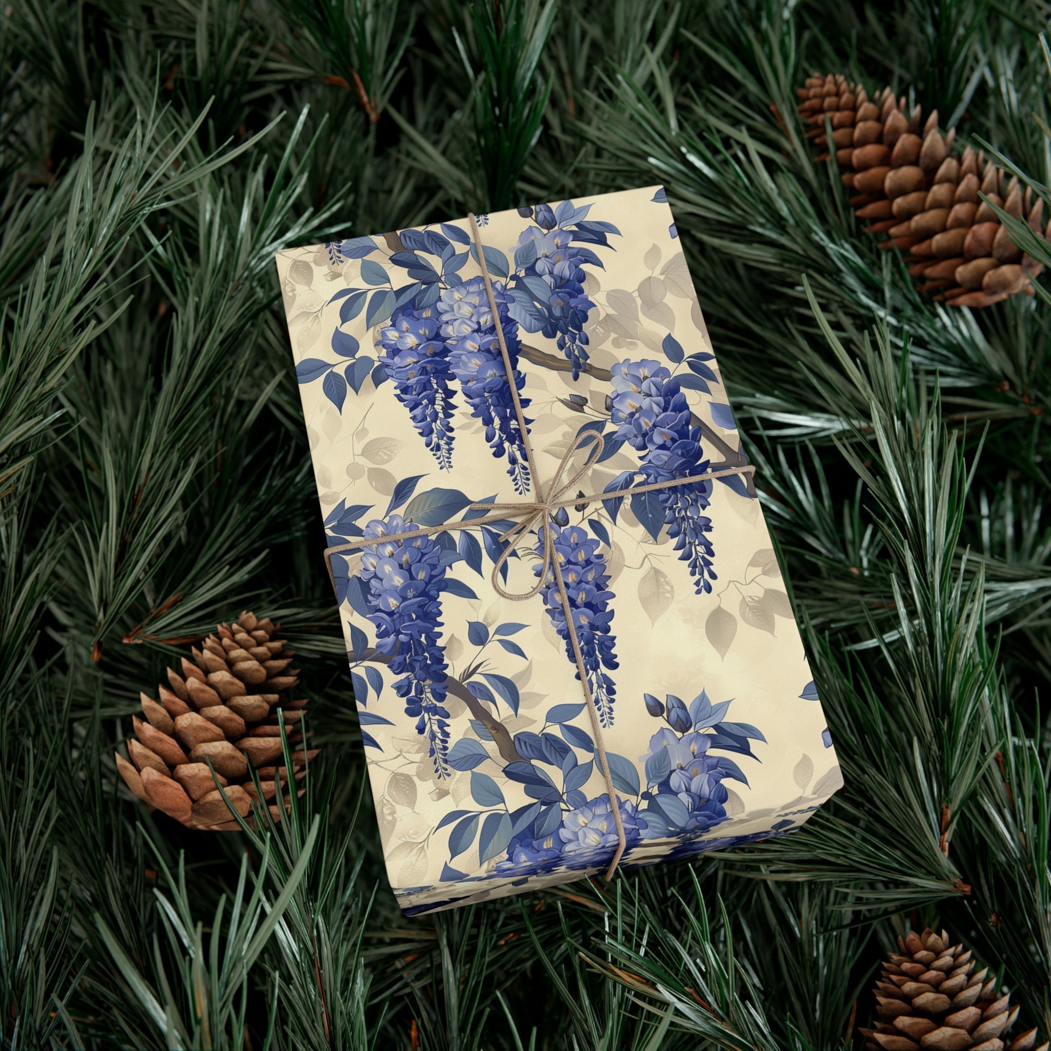 Bridgerton-inspired Wisteria Gift Wrap Elegant Regency Wrapping Paper ...