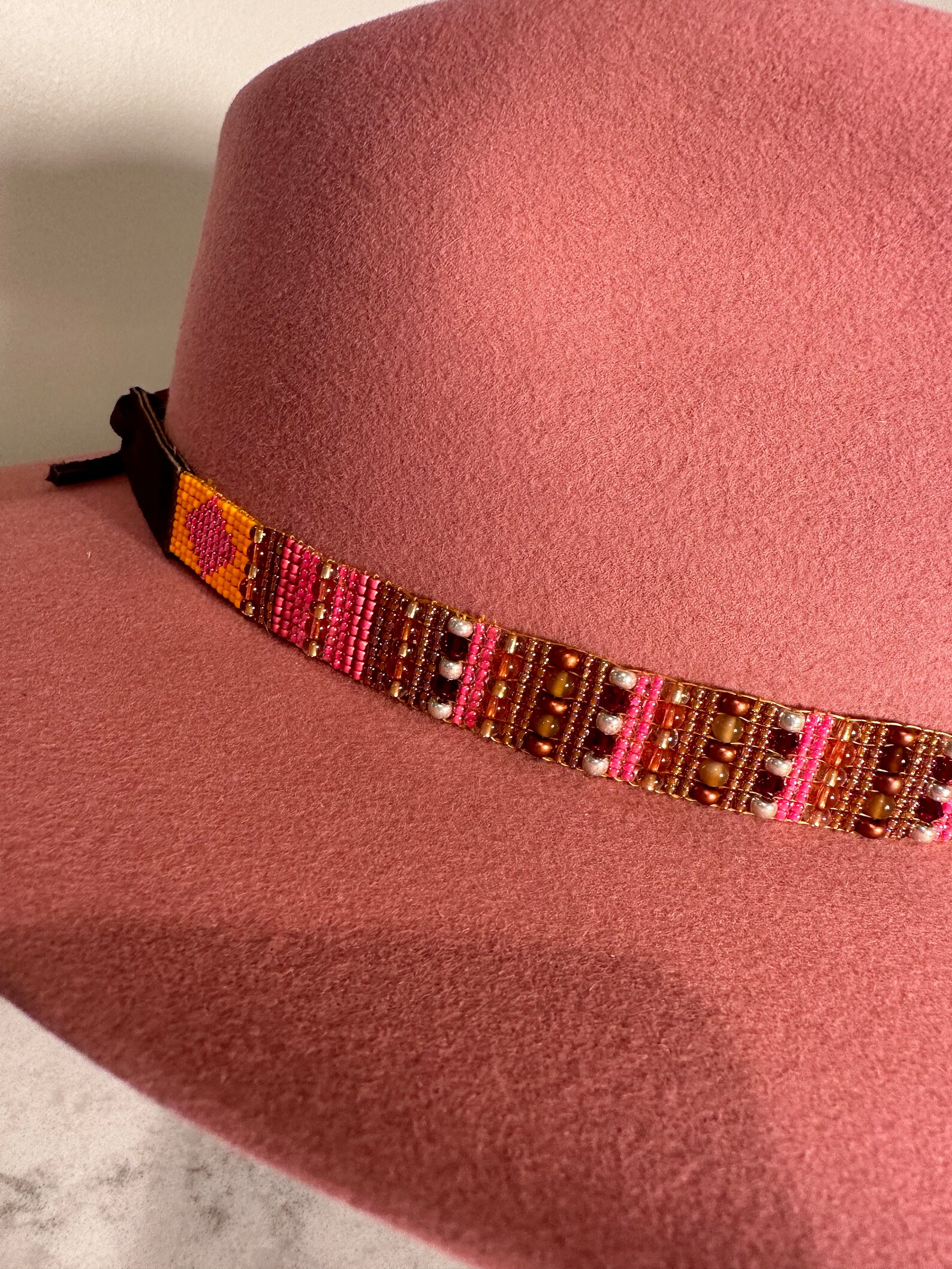 Southwest Hat Band / Beaded Hat Band / Hat Decoration / on Loom / Woven ...