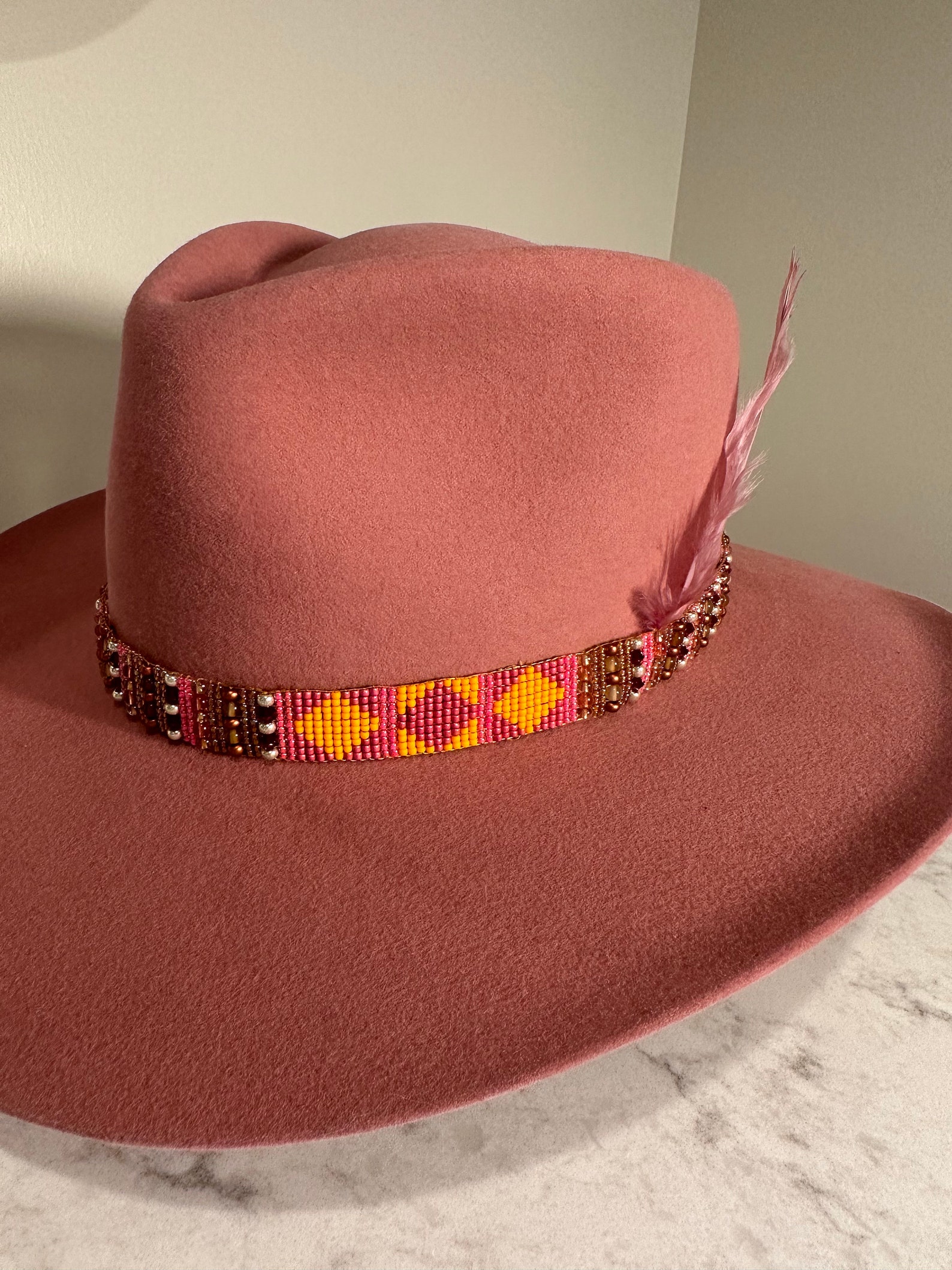 Southwest Hat Band / Beaded Hat Band / Hat Decoration / on Loom / Woven ...