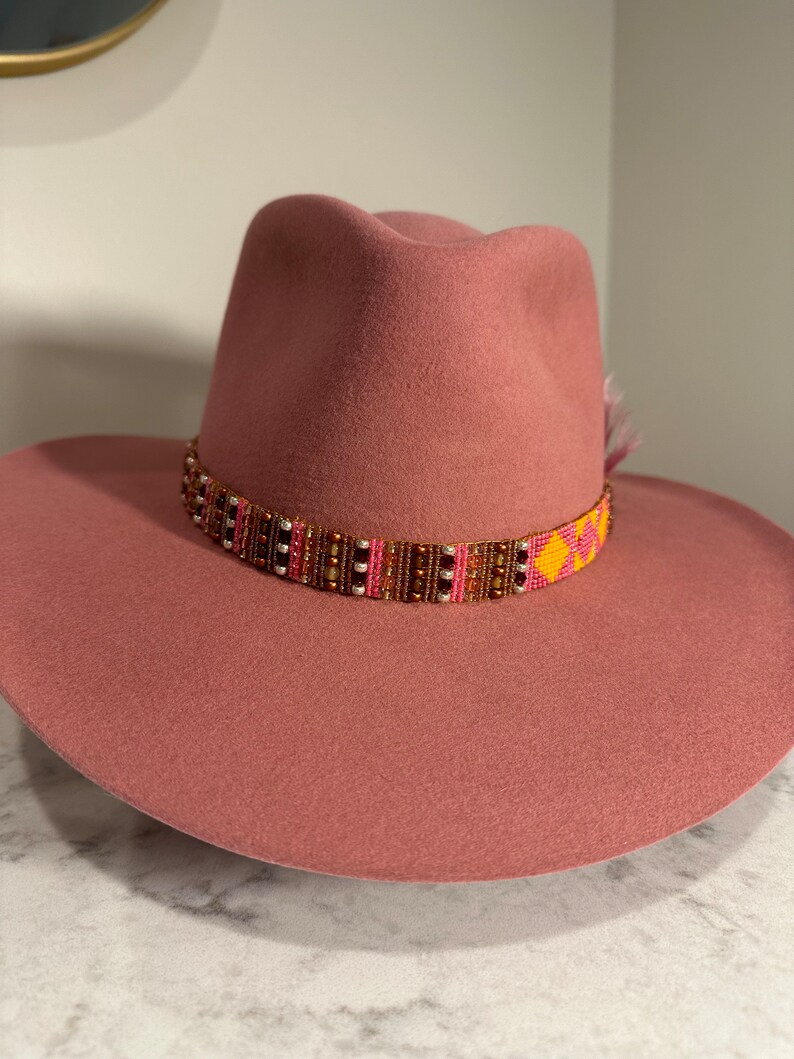 Southwest Hat Band / Beaded Hat Band / Hat Decoration / on Loom / Woven ...