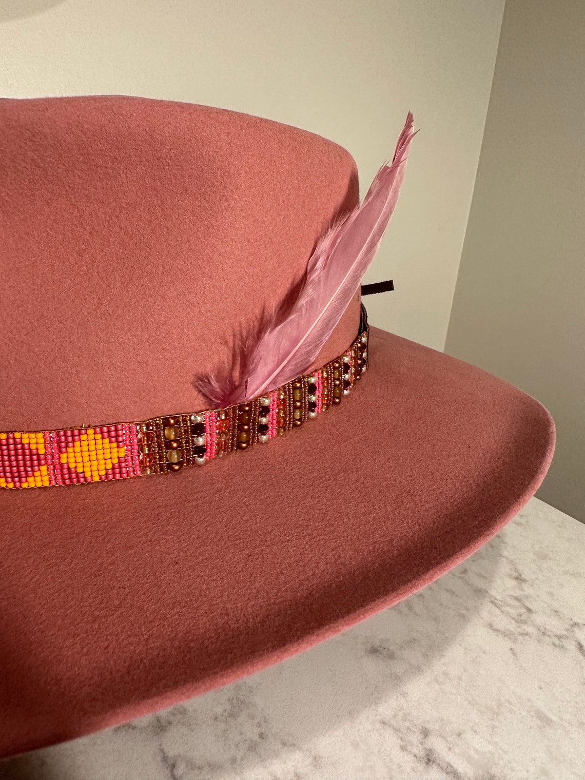 Southwest Hat Band / Beaded Hat Band / Hat Decoration / on Loom / Woven ...