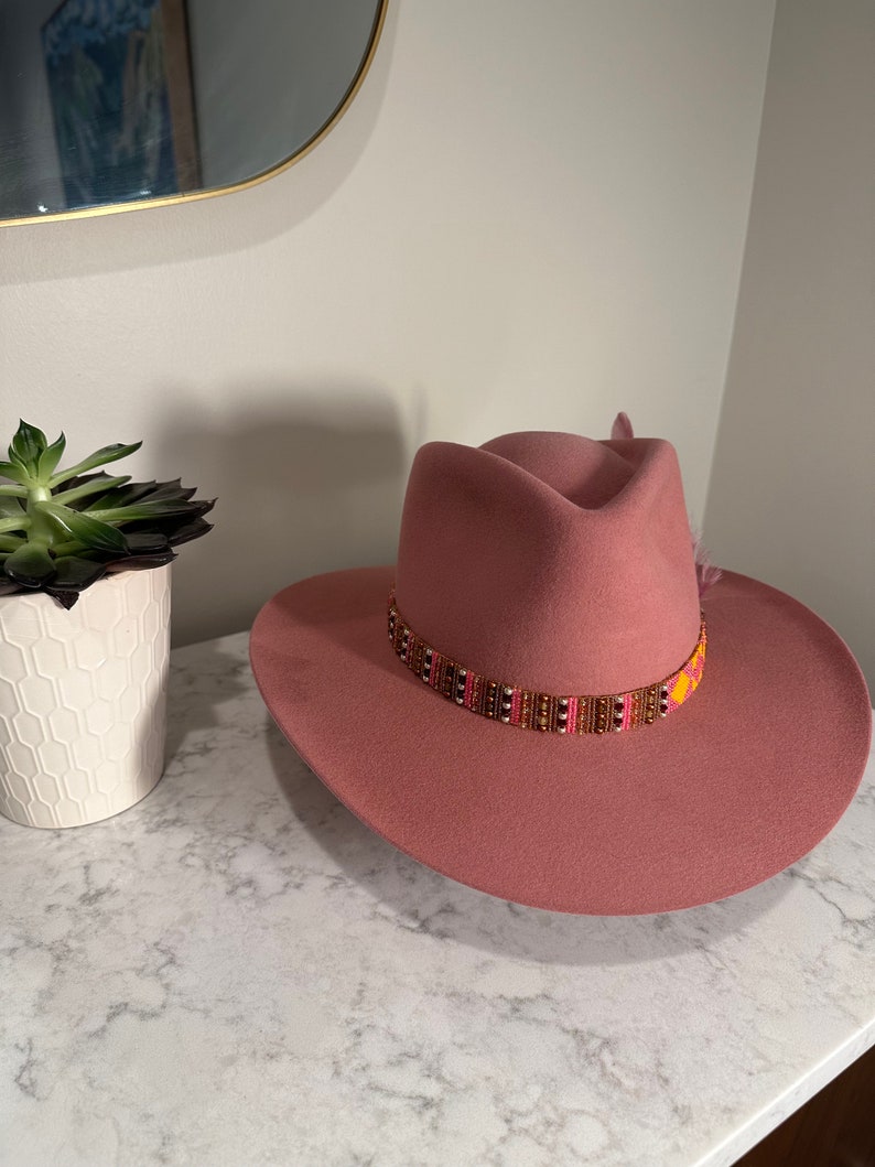 Southwest Hat Band / Beaded Hat Band / Hat Decoration / on Loom / Woven ...