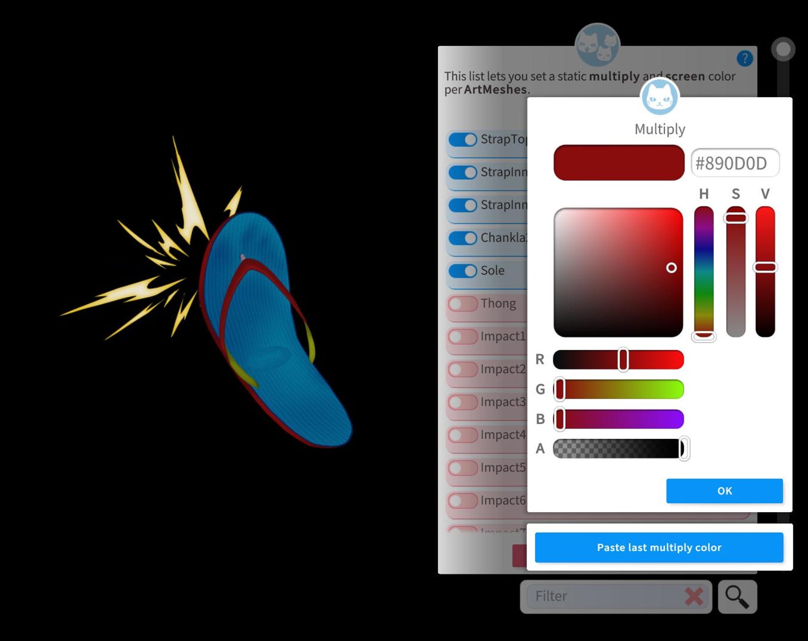Chancla Bonk Slipper Slap Animated Vtuber Asset With Included Syncable ...