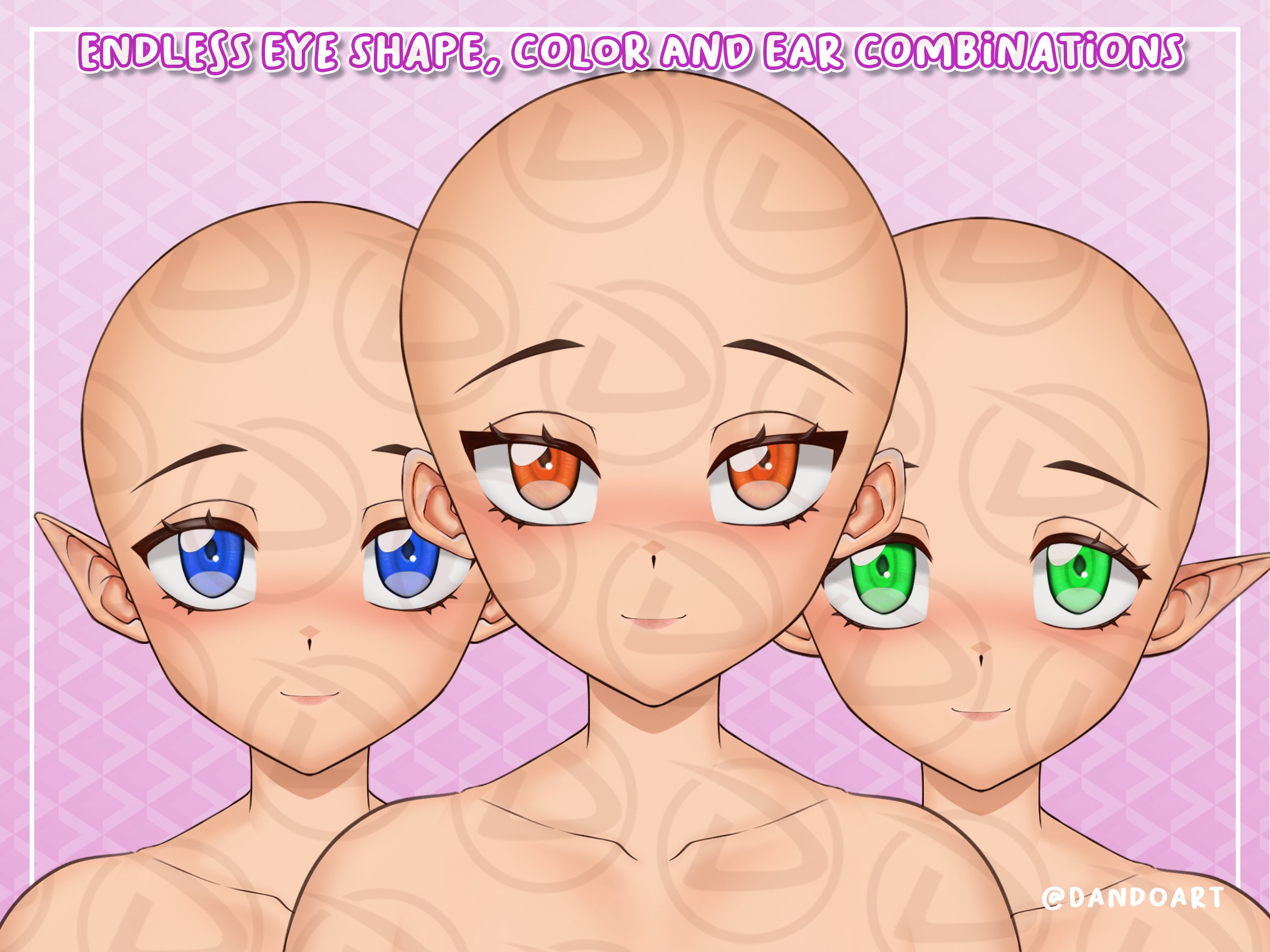Vtuber Model Base Psd Female Model Unrigged Vtuber Assests Live2d Customizable Vtuber Model 