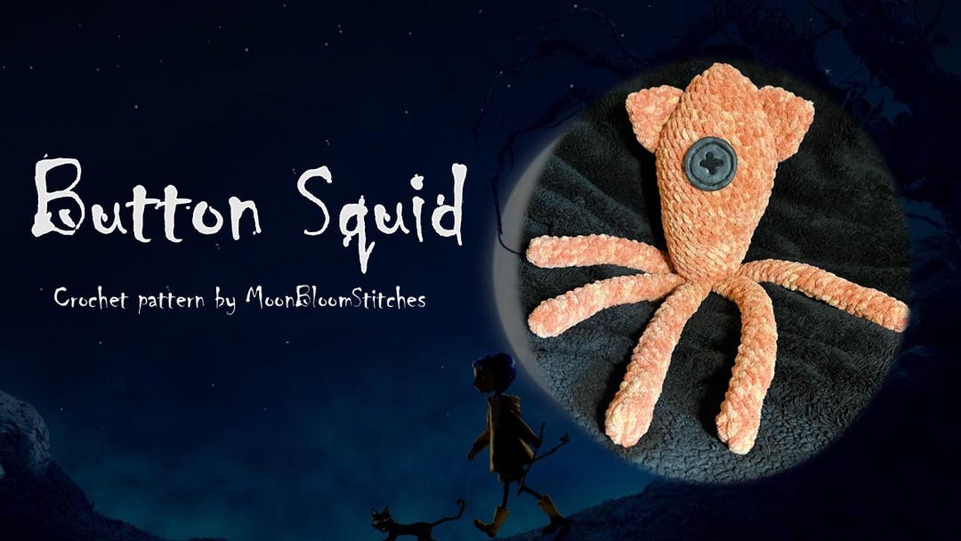 Button Squid Coraline Cat Squid - Etsy