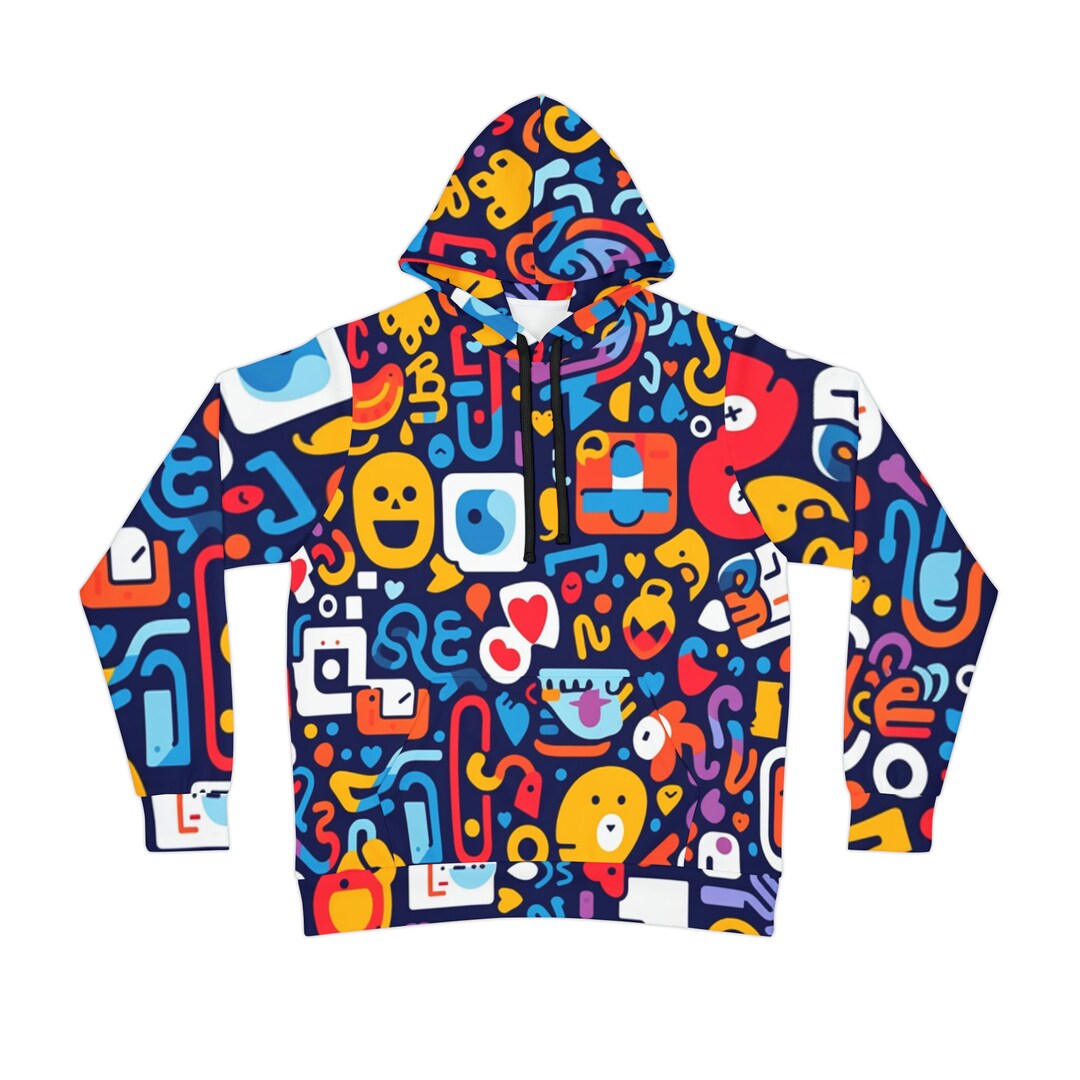 Social Emoji Hoodie Cute Emoji Hoodie Tiktok Hoodie Mad Etsy