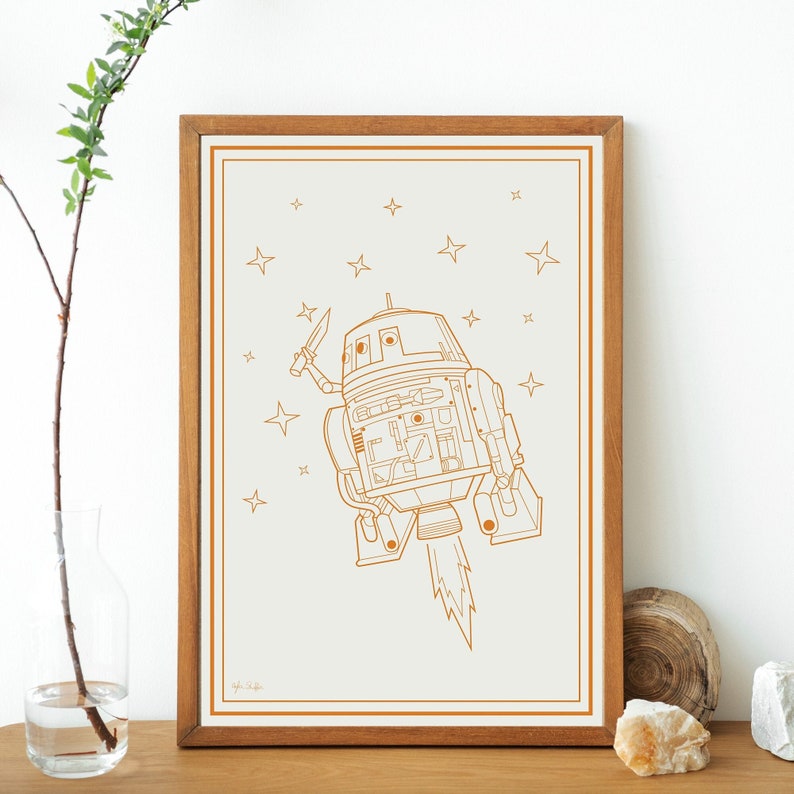 Chopper Poster Star Wars Inspired Minimalist Droid Poster Trendy ...
