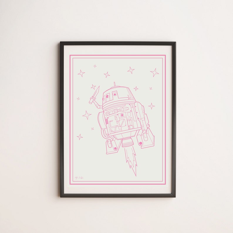 Chopper Poster Star Wars Inspired Minimalist Droid Poster Trendy ...