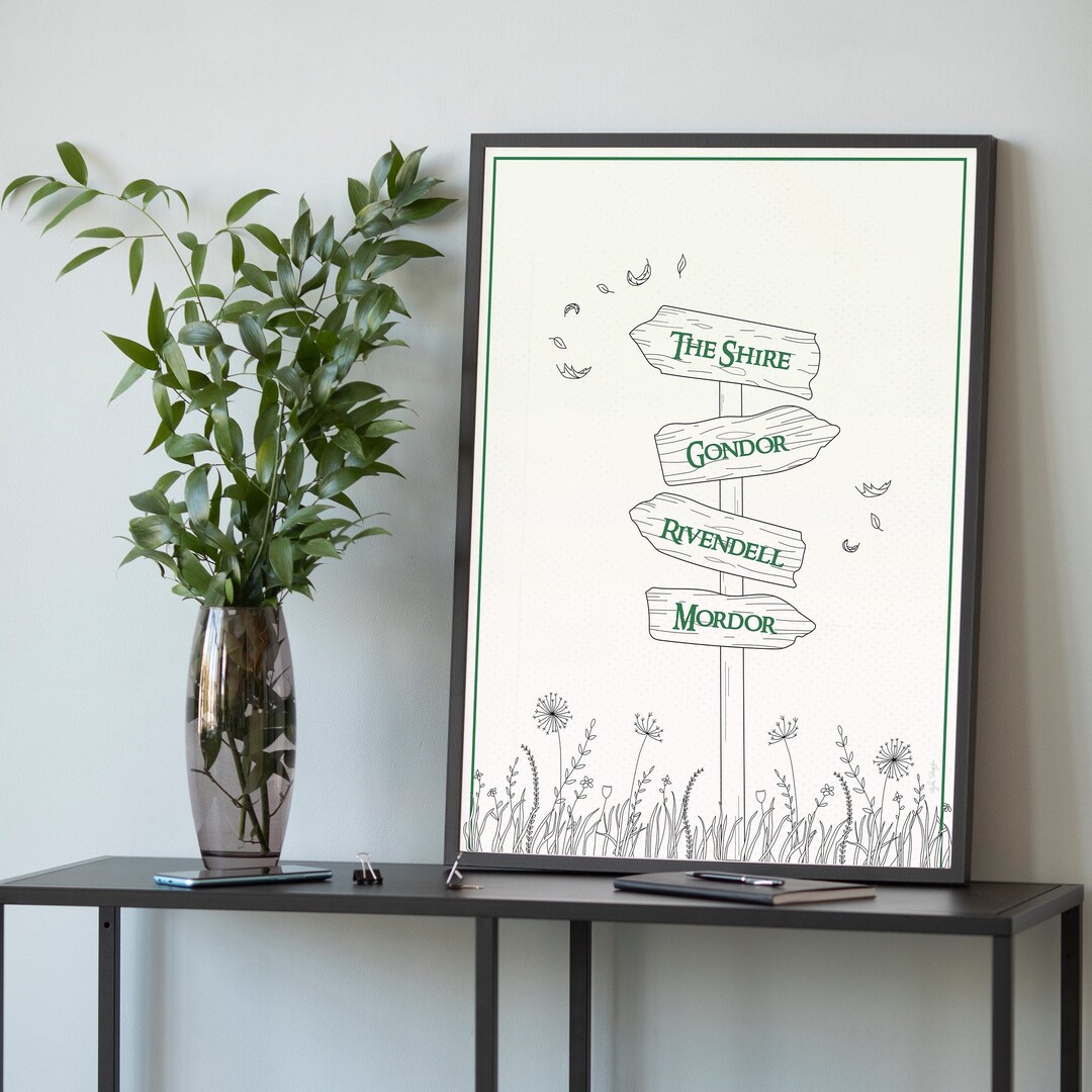 Wooden LOTR Sign | Fantasy Aesthetic | Lord of the Rings Inspired ...