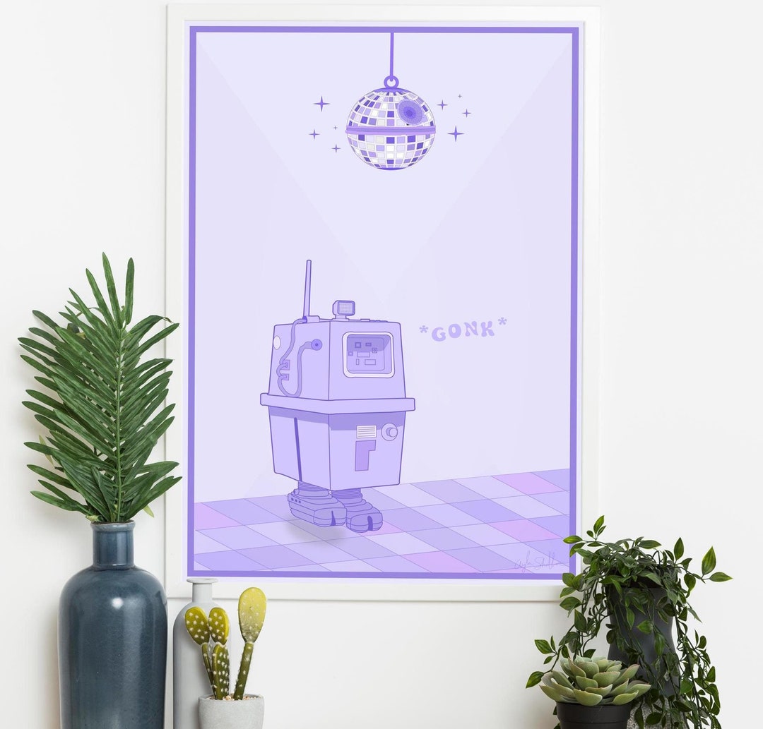 Star Wars Inspired Disco Droid Poster | Mid Century Modern | Aesthetic ...