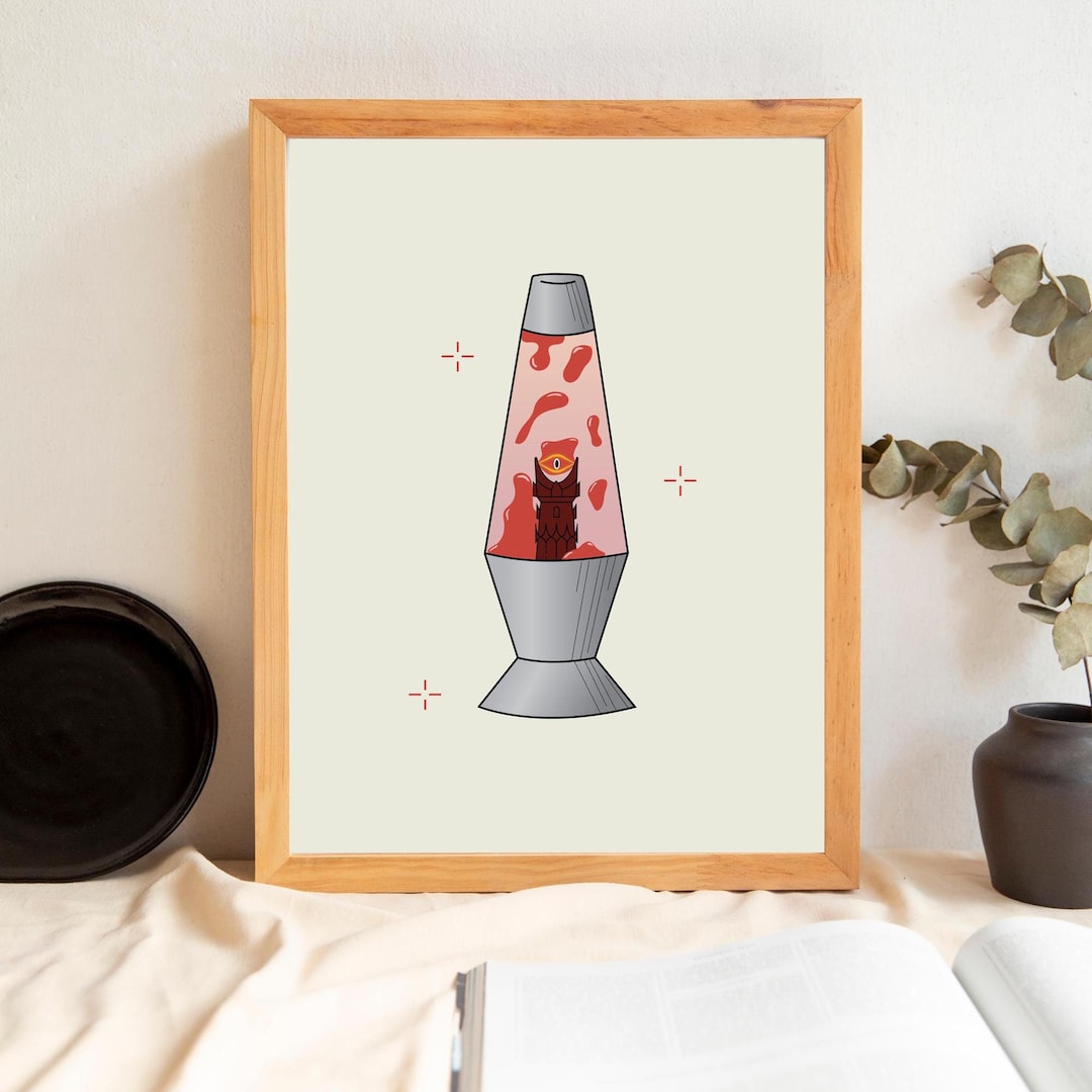 Minimalist Mordor Lava Lamp Poster Fantasy Aesthetic Lord of the Rings ...