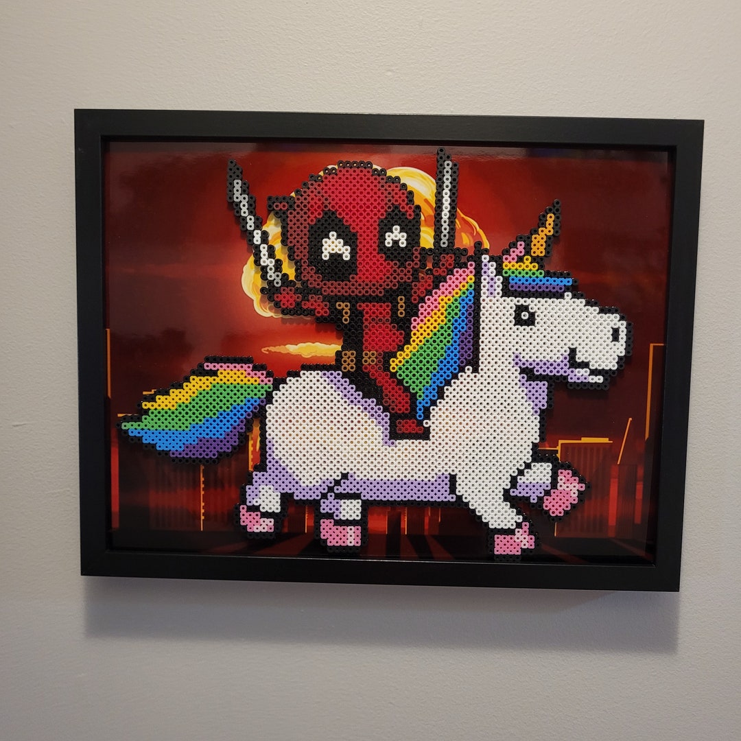 Deadpool Riding His Unicorn - 12x16 Frame - Etsy