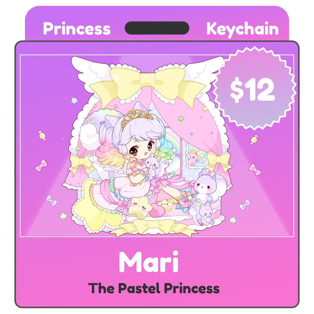 Princess Mari Comfy Room Keychain - Etsy