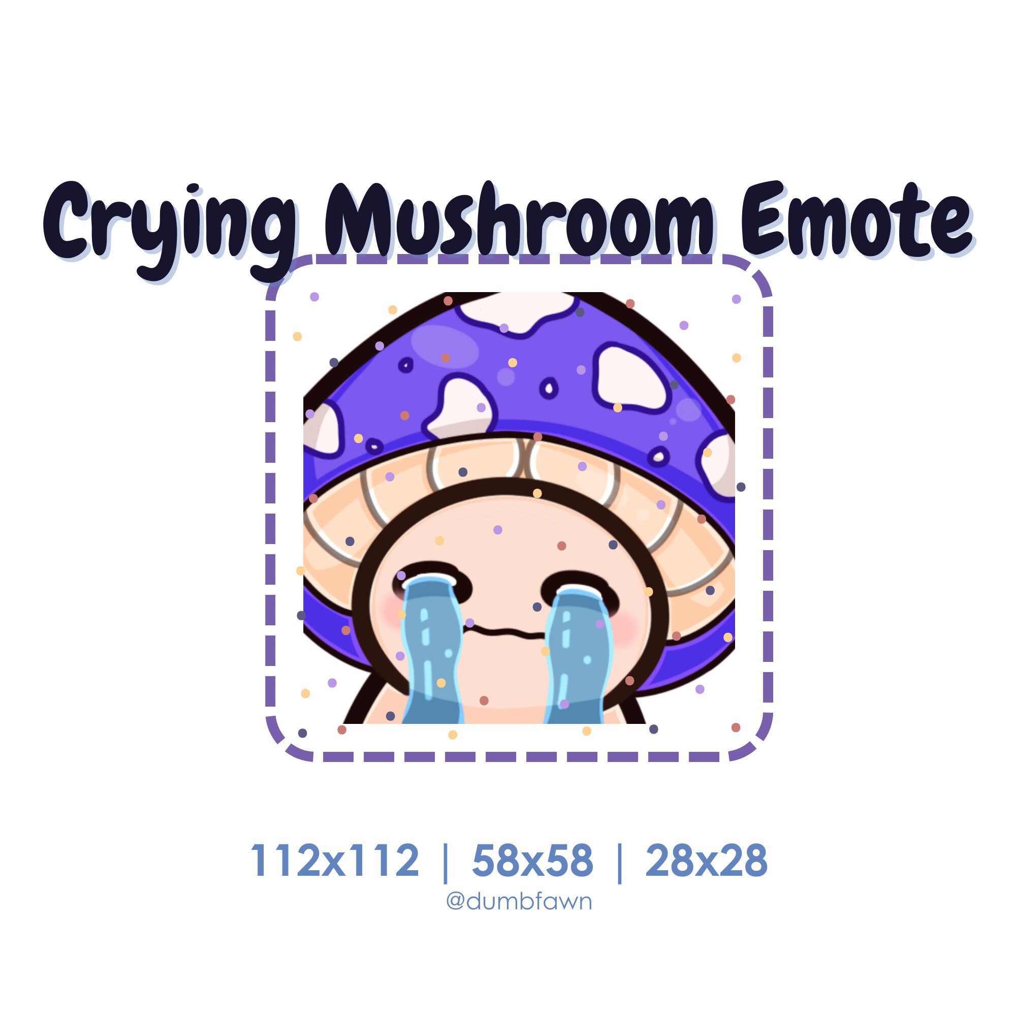 Chibi Crying Purple Mushroom Twitch Emotes Discord Emotes Youtube ...