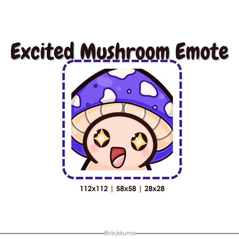 Chibi Excited Purple Mushroom Twitch Emotes || Discord Emotes - Youtube ...