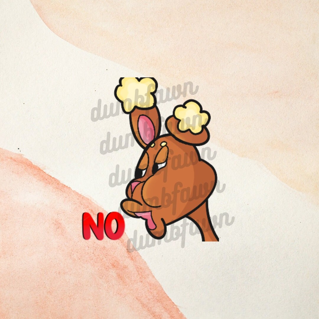 Buneary Pokemon NO Meme - Discord Sticker | Twitch Emote - Etsy