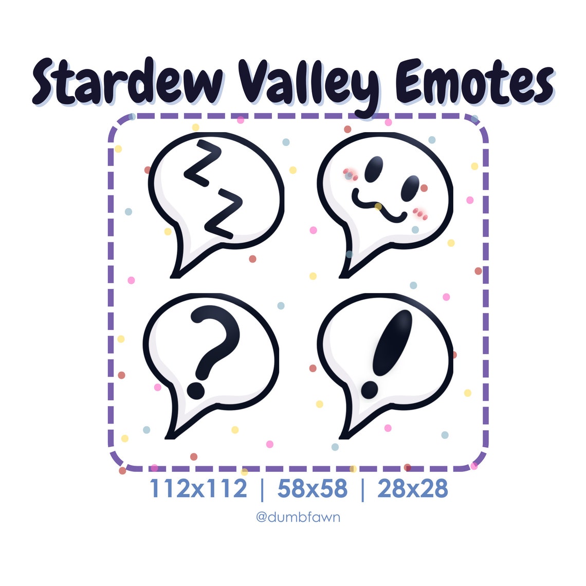 Stardew Valley Speech Bubble Twitch Emotes Discord Emotes - Etsy