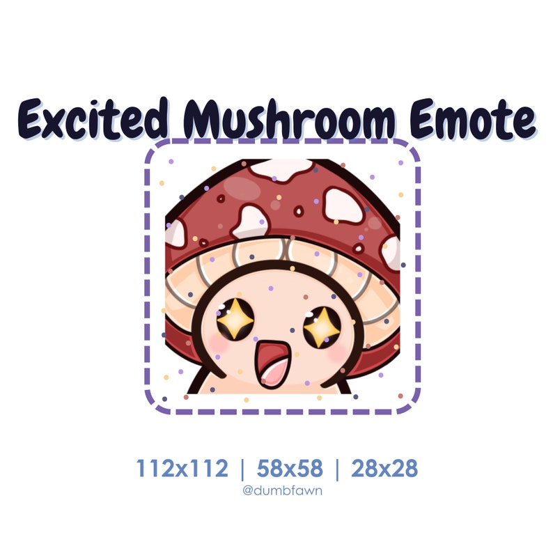 Chibi Excited Red Mushroom Twitch Emotes Discord Emotes Youtube Emotes ...