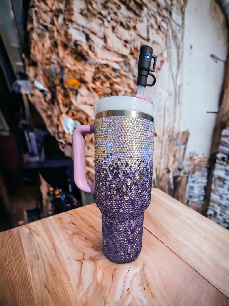Stanley Purple Rhinestone Tumbler - Etsy