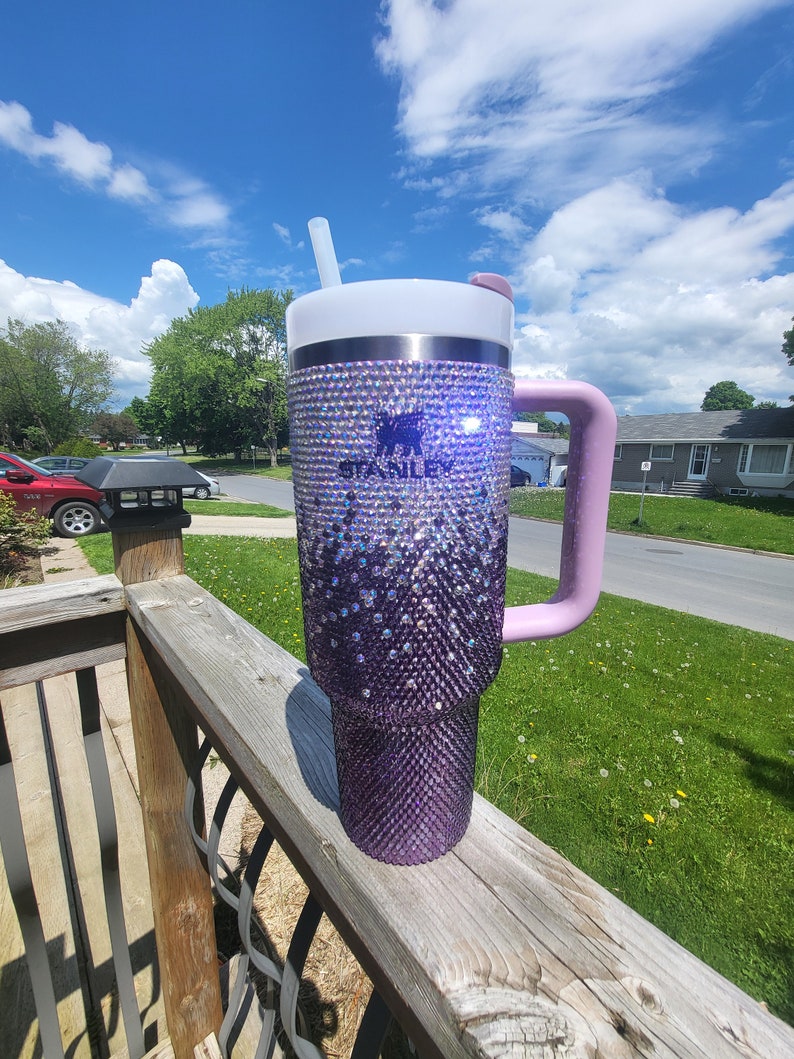 Stanley Purple Rhinestone Tumbler - Etsy