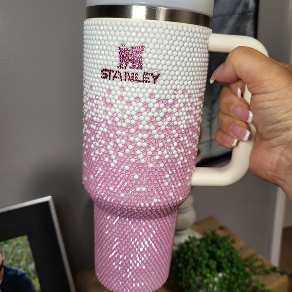 Pink Rhinestones Stanley 40oz Tumbler With Handle - Etsy