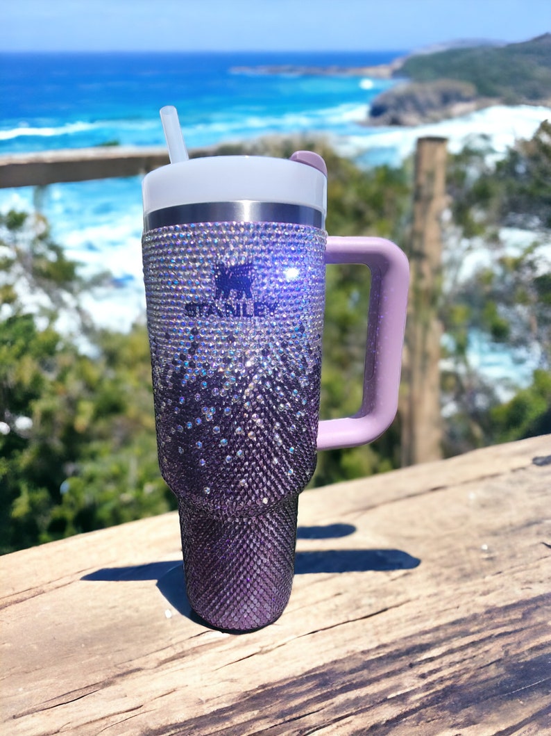 Stanley Purple Rhinestone Tumbler - Etsy