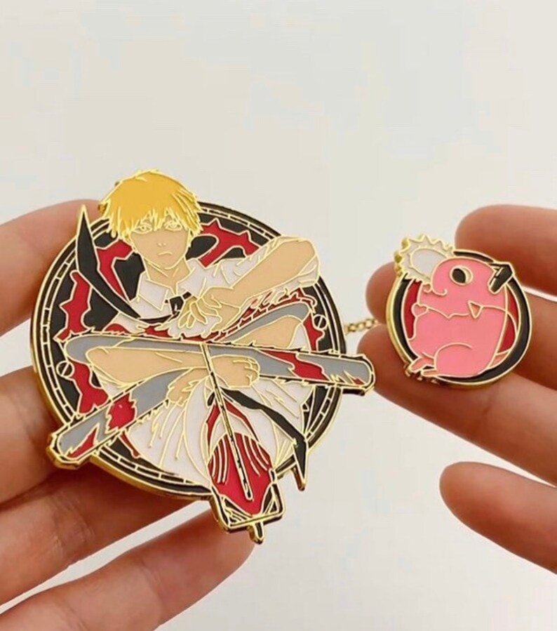 Chainsaw Anime Pin Anime Manga Lanyard Metal Badge Alloy Hard Enamel ...