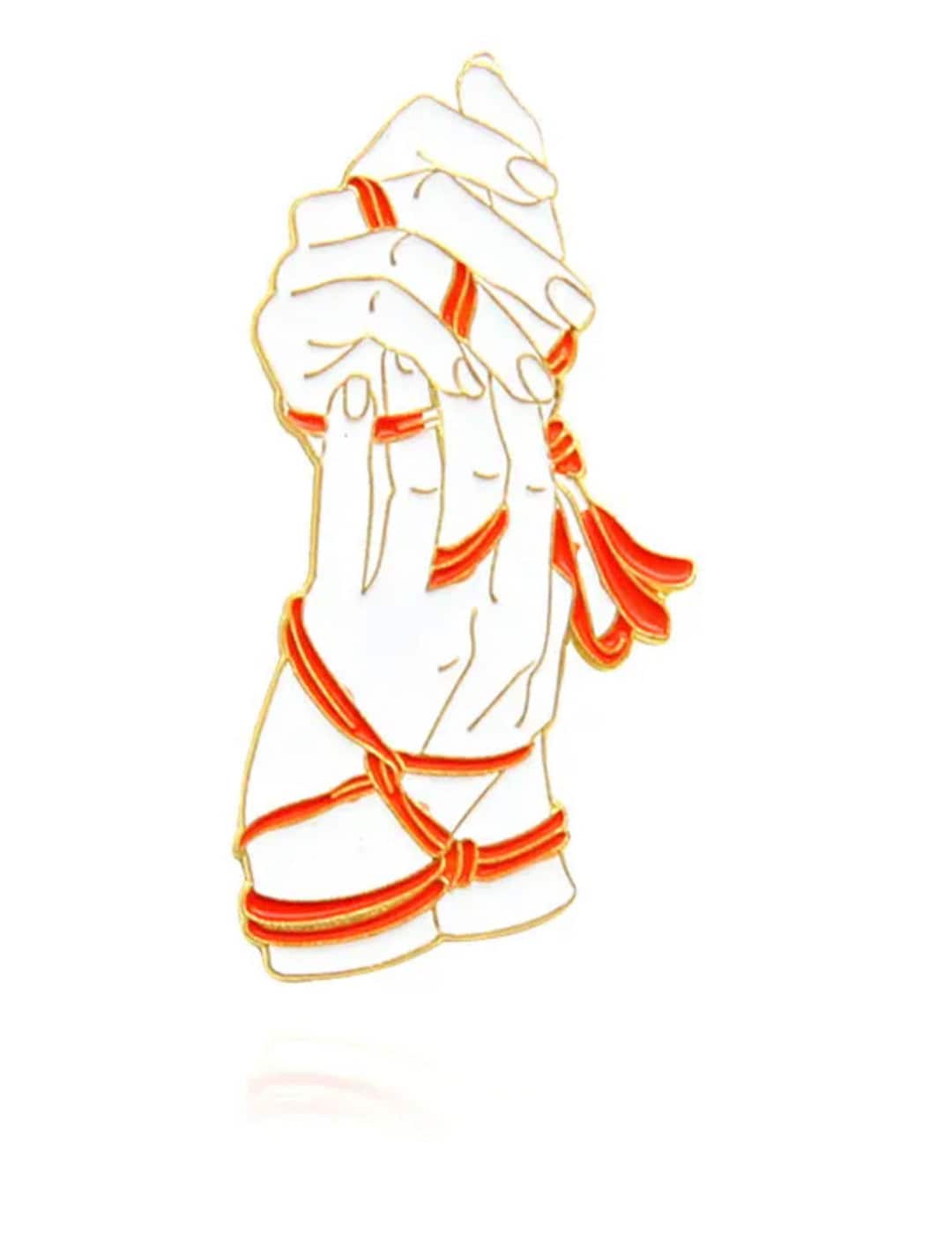 Red String of Fate Hands Pin - Etsy
