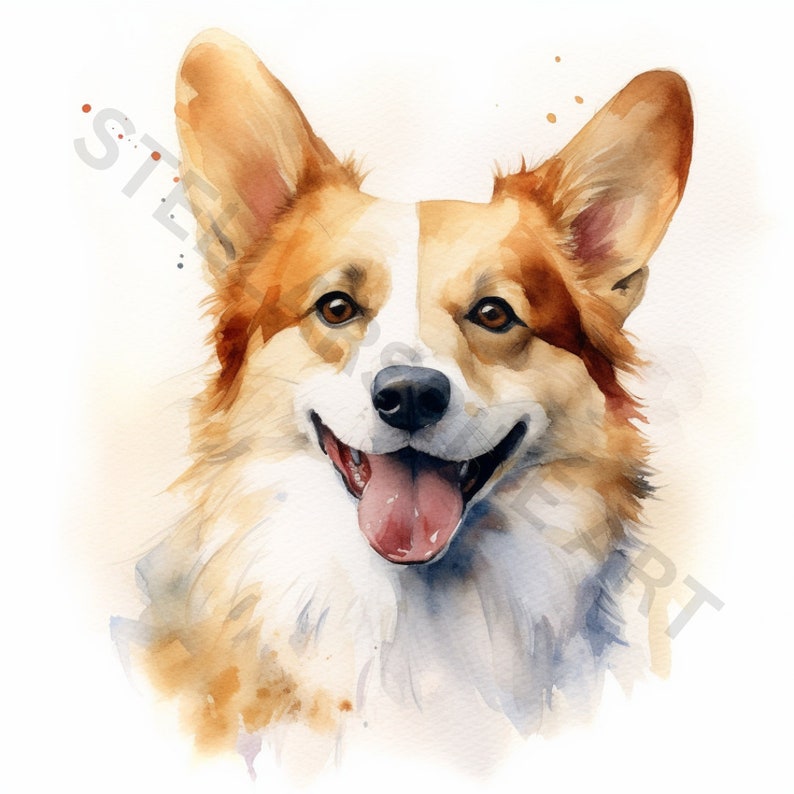Watercolor Corgi Clipart - 8 High Quality Pngs - Digital Download - for ...