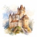 Watercolor Medieval Castle Clipart - 8 High Quality Pngs - Digital ...