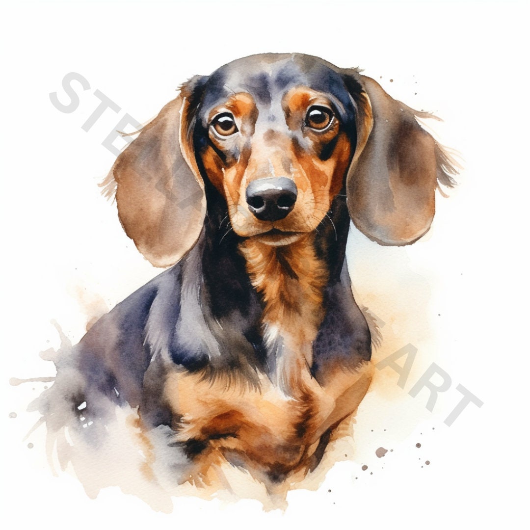 Watercolor Dachshund Clipart 8 High Quality Pngs Digital Download for ...