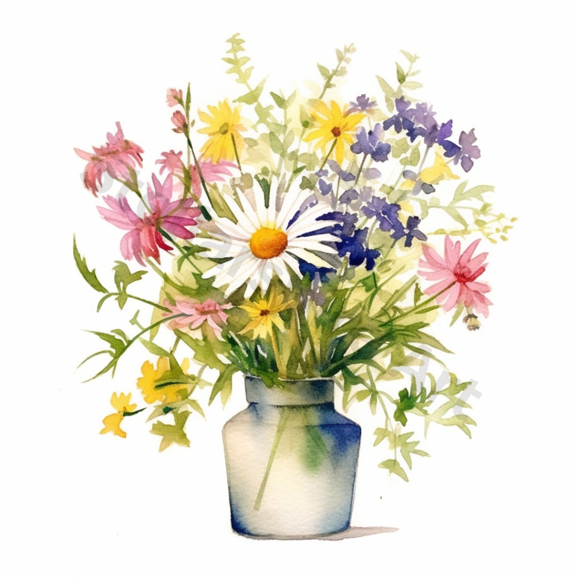 Watercolor Wildflowers Clipart - 8 High Quality Pngs - Digital Download ...