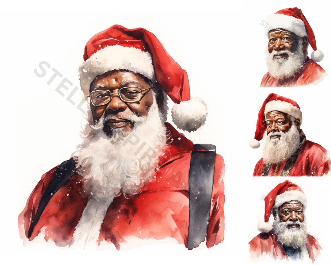 Watercolor Santa Clipart - 8 High Quality Pngs - Digital Download - for ...